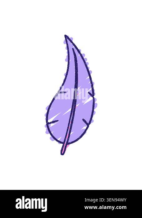 shaking motion animation of a Leaf Chalk doodle Drawing Stock Video ...