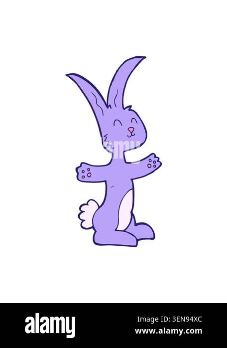 pixelize effect animation of rabbit illustration Stock Video Footage ...