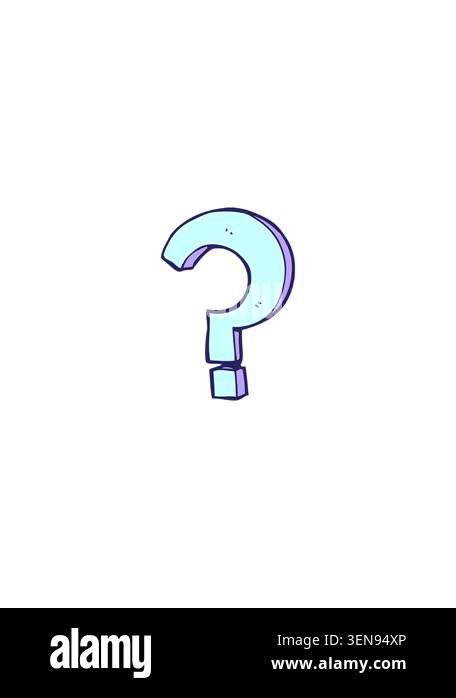 radioactive glowing animation of cartoon question mark Stock Video ...