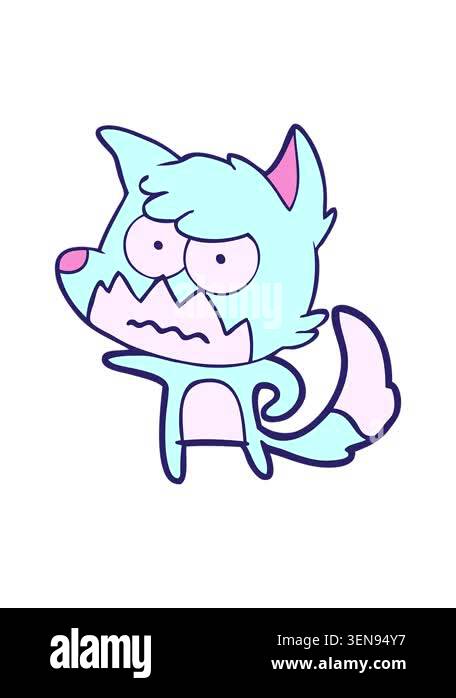 bobbing motion animation of cartoon annoyed fox design Stock Video ...