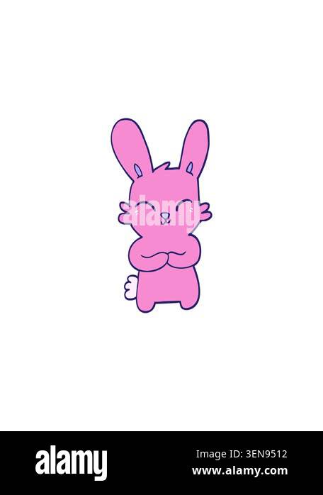 radioactive glowing animation of cute hand drawn doodle style cartoon ...