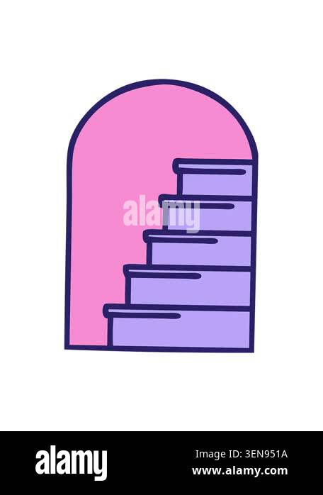 vibrating motion animation of iconic tattoo style image of a doorway to ...