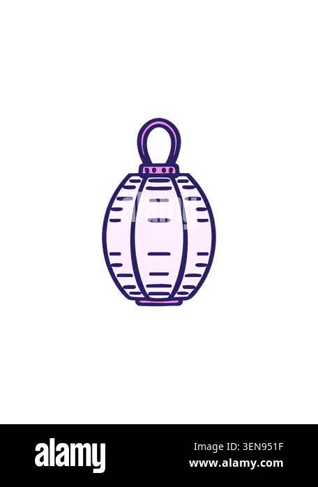 flashy sales animation of a hanging lantern in traditional japanese ...