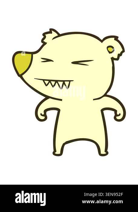 changing color animation of neon cartoon polar bear Stock Video Footage ...