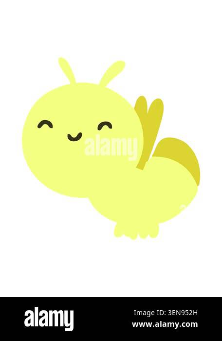 changing color animation of cute cartoon glow bug Stock Video Footage ...