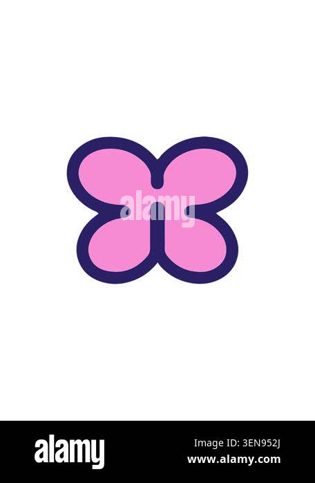 power up animation of simple drawing of a butterfly Stock Video Footage ...