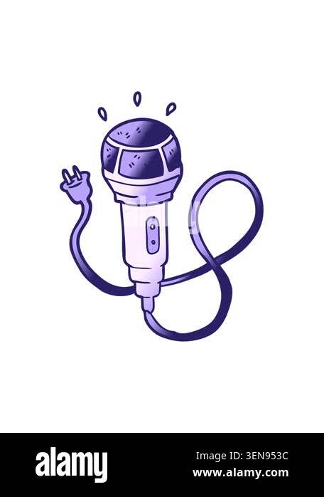 jiggle motion animation of cartoon microphone Stock Video Footage - Alamy