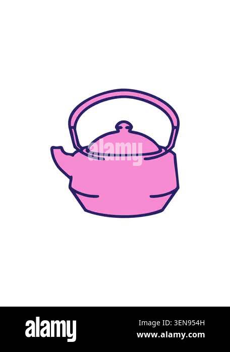 flashy sales animation of a teapot of japanese tea cartoon Stock Video ...