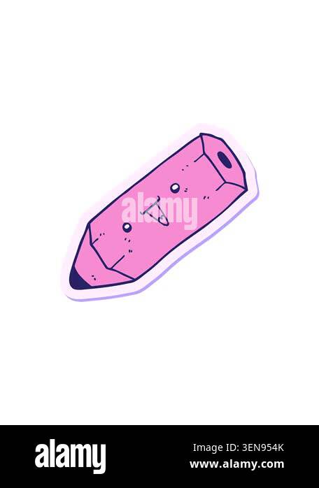 popping motion animation of cute cartoon pencil Stock Video Footage - Alamy