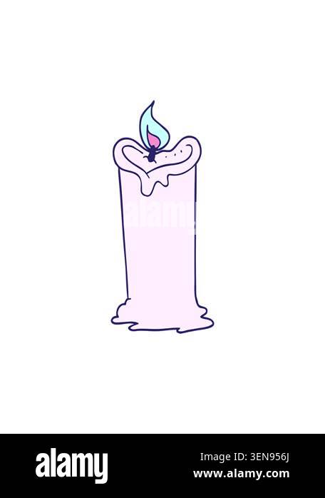 popping motion animation of a cartoon of candle Stock Video Footage - Alamy