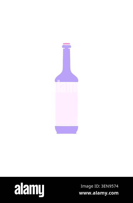 attention grabbing animation of hand drawn quirky cartoon wine bottle ...