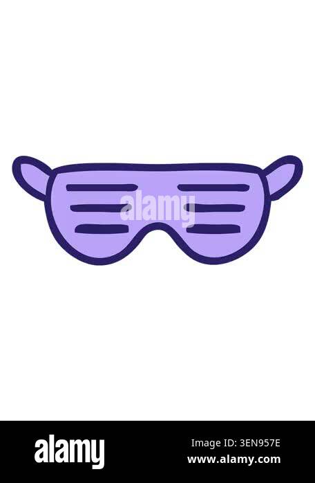 pixelize effect animation of cartoon sunglasses Stock Video Footage - Alamy