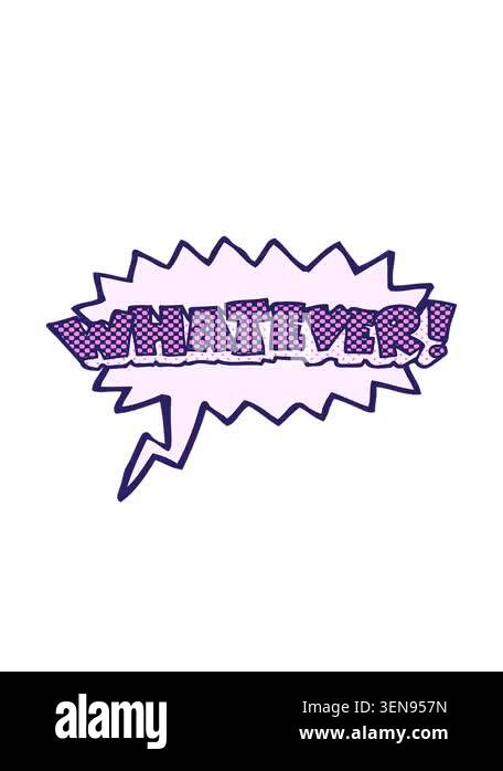 bobbing motion animation of comic book speech bubble cartoon Whatever ...