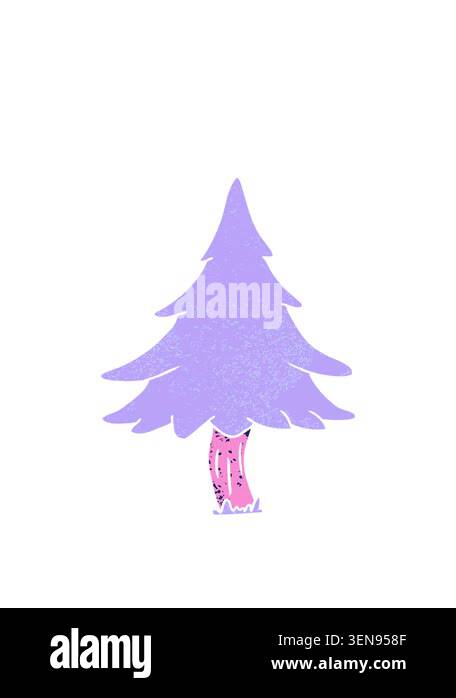 bobbing motion animation of hand drawn retro cartoon doodle of woodland ...