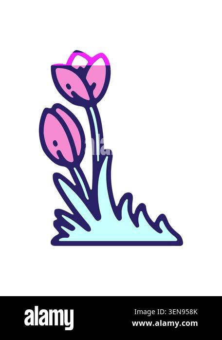 power up animation of flowers design Stock Video Footage - Alamy