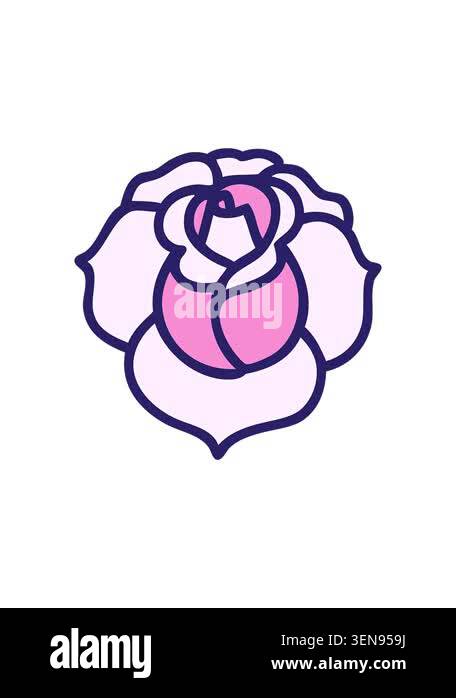 attention grabbing animation of simple bold design of a flower Stock ...
