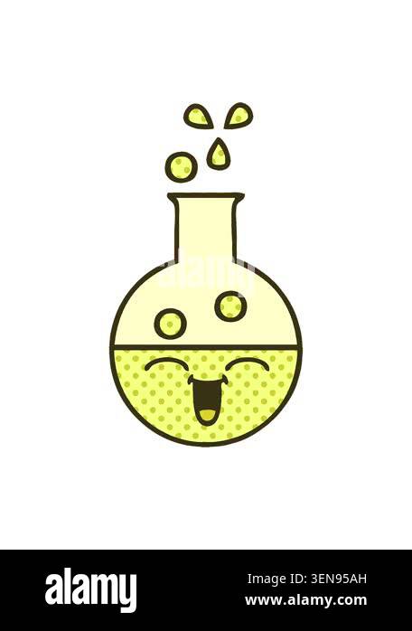 changing color animation of cartoon of a test tube Stock Video Footage ...