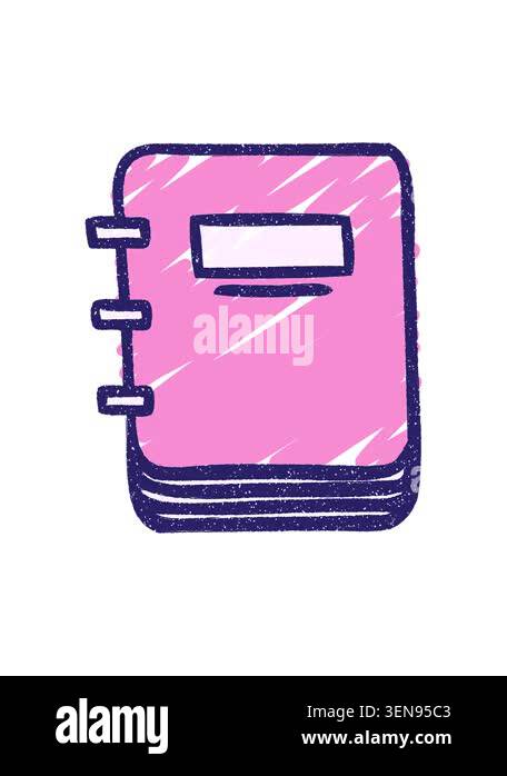 bob and pause animation of Notebook Chalk Drawing Stock Video Footage ...