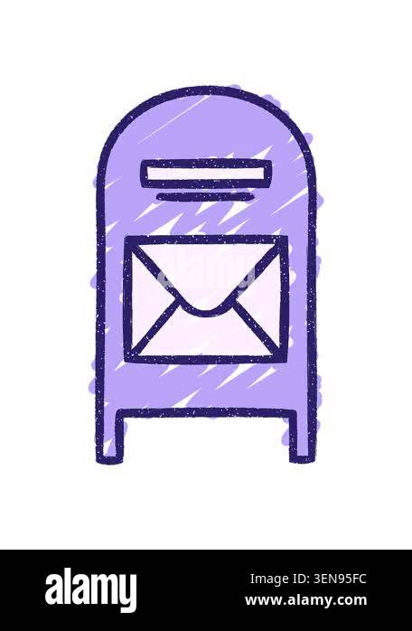 shaking motion animation of Mail Box Chalk Drawing Stock Video Footage ...