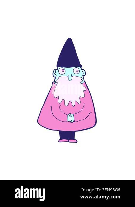 vibrating motion animation of cartoon magical wizard Stock Video ...