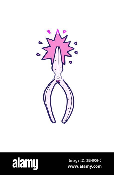 power up animation of cartoon pliers Stock Video Footage - Alamy