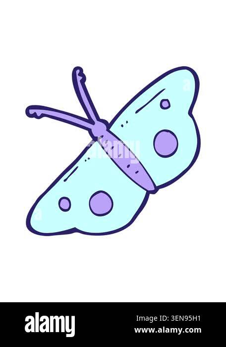 shine light effect animation of cartoon butterfly symbol Stock Video ...