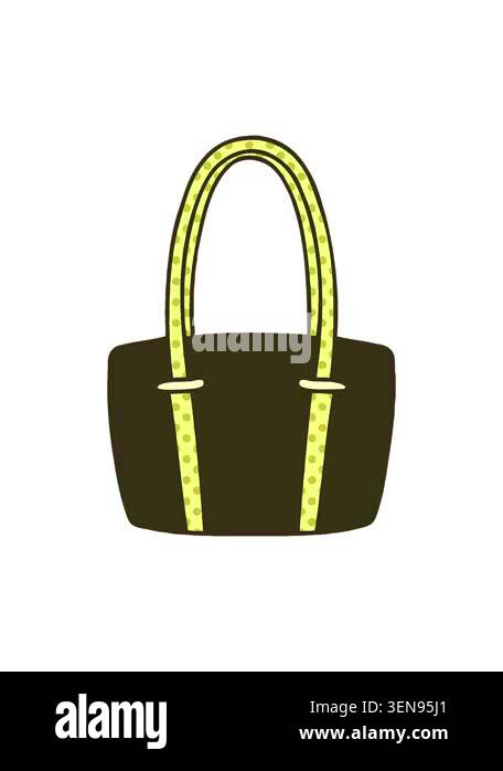 changing color animation of hand drawn cartoon doodle of a red big bag ...