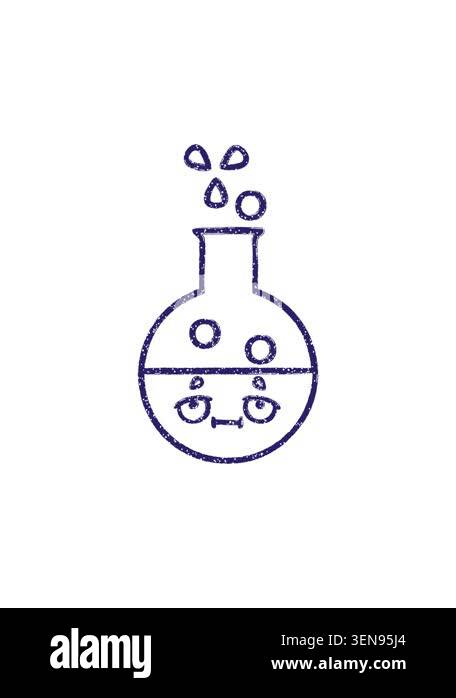 attention grabbing animation of Bubbling Chemicals Charcoal Drawing ...