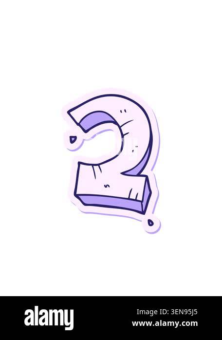 blinking radial lines animation of sticker of a cartoon stone number ...