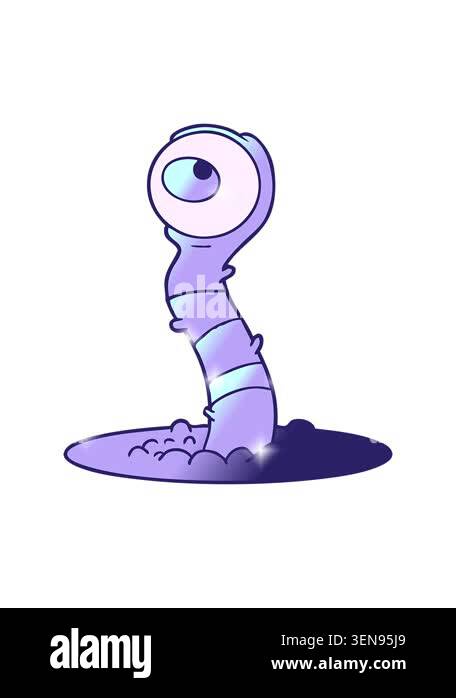 glitter effect animation of cartoon alien swamp monster design Stock ...
