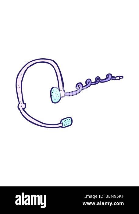 shaking motion animation of cartoon call center headset Stock Video ...