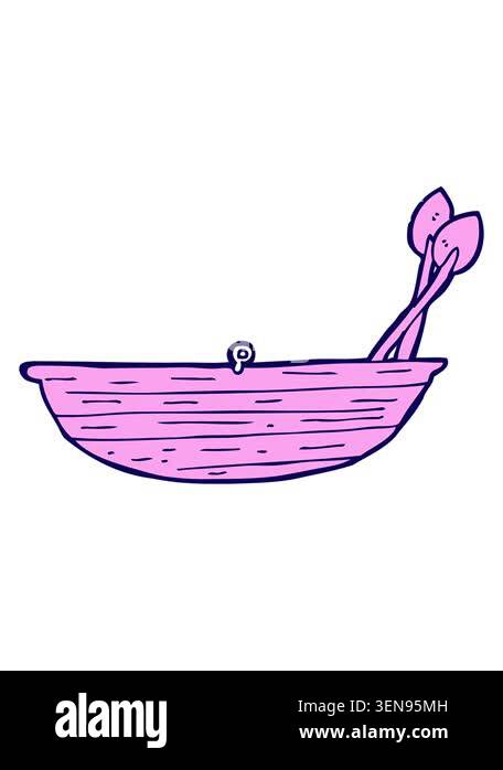 neon light effect animation of cartoon of a rowing boat Stock Video ...