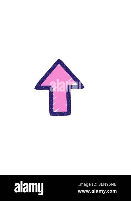 horizontally vibrating animation of Pointing Arrow Chalk cartoon Stock ...