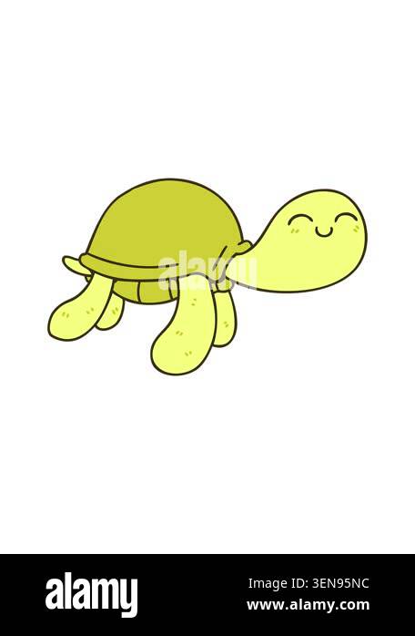 changing color animation of turtle character Stock Video Footage - Alamy