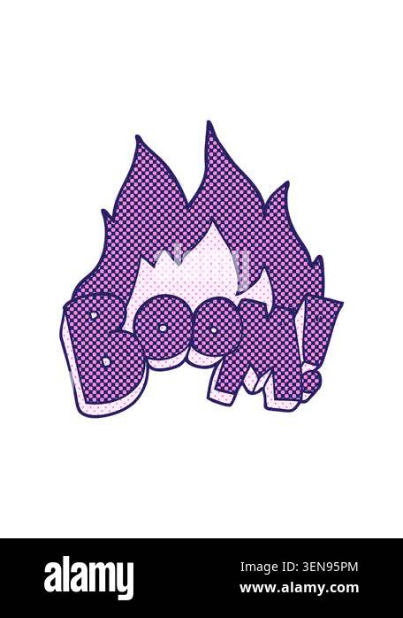 spinning motion animation of freehand drawn comic book style cartoon ...