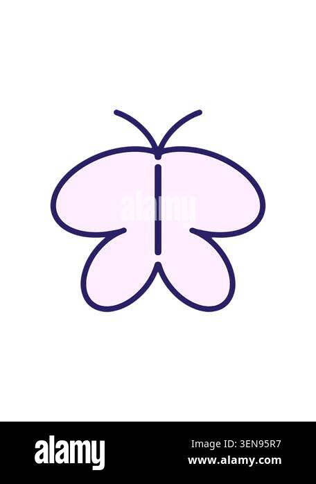 radioactive glowing animation of simple drawing of butterfly Stock ...