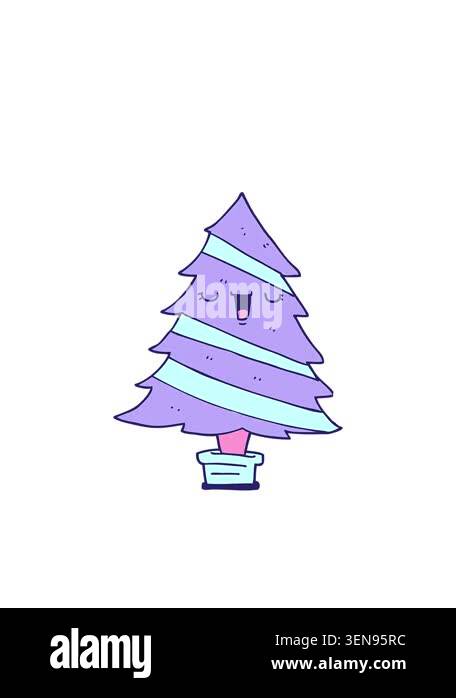 bobbing motion animation of retro christmas tree Stock Video Footage ...