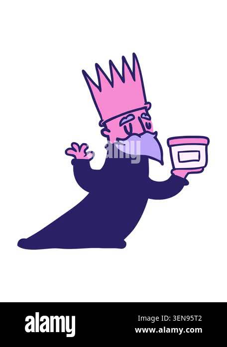 pixelize effect animation of one of three wise men cartoon design Stock ...