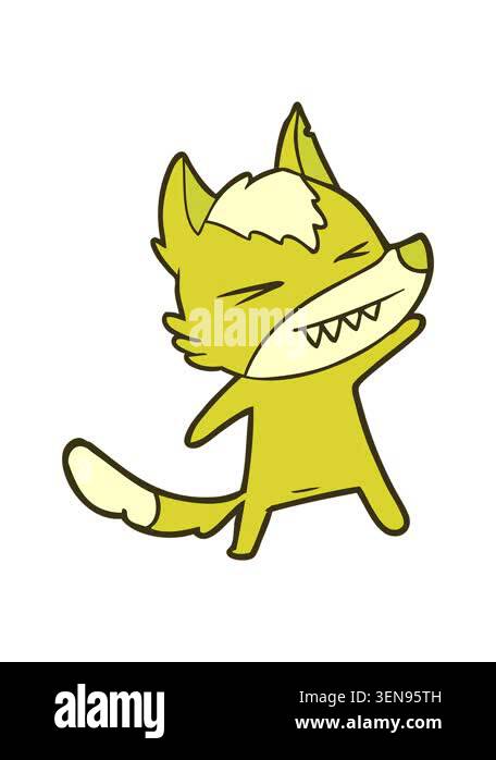 changing color animation of angry wolf cartoon design Stock Video ...