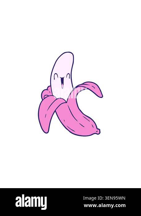 flashy sales animation of cartoon crazy happy banana Stock Video ...