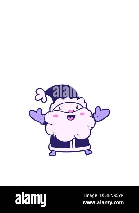 jumping motion animation of cartoon santa claus design Stock Video ...
