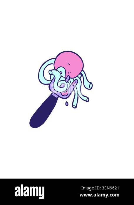 horizontally vibrating animation of hand drawn doodle style cartoon ...