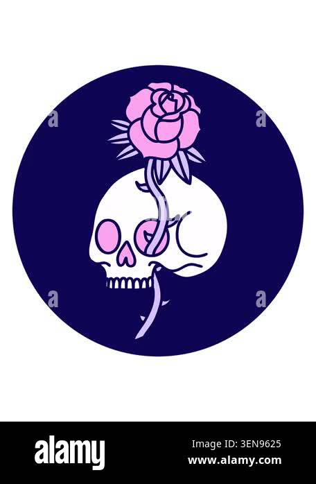 neon light effect animation of iconic tattoo gothic style image of a ...