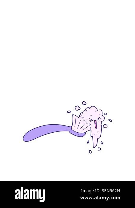 stretching up animation of cartoon toothbrush and toothpaste Stock ...