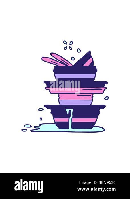 popping motion animation of hand drawn cartoon doodle of a stack of ...