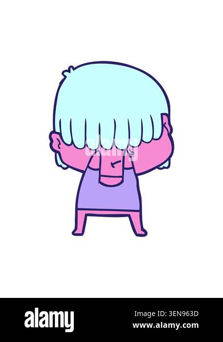 shaking motion animation of cartoon boy with untidy hair Stock Video ...