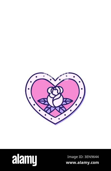jumping motion animation of tattoo heart Stock Video Footage - Alamy