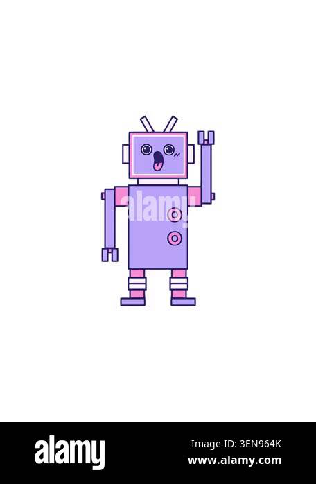 flashy sales animation of cartoon of a robot design Stock Video Footage ...