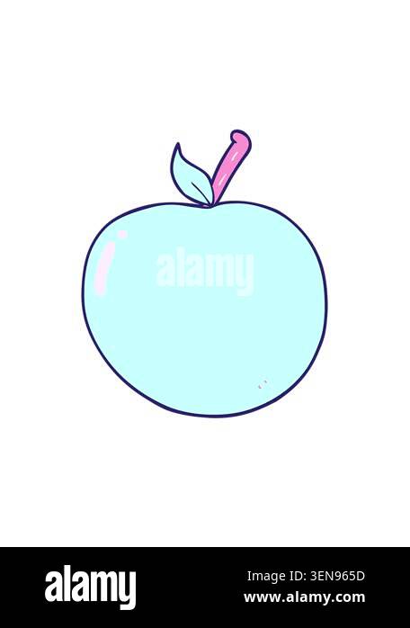 vibrating motion animation of cartoon apple image Stock Video Footage ...