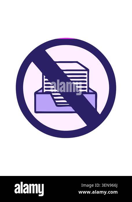 power up animation of cute cartoon of a paperless office symbol Stock ...